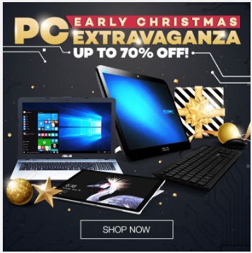 LAZADA PH Early Christmas PC Extragavanza – Up to 70% OFF – PROUD KURIPOT